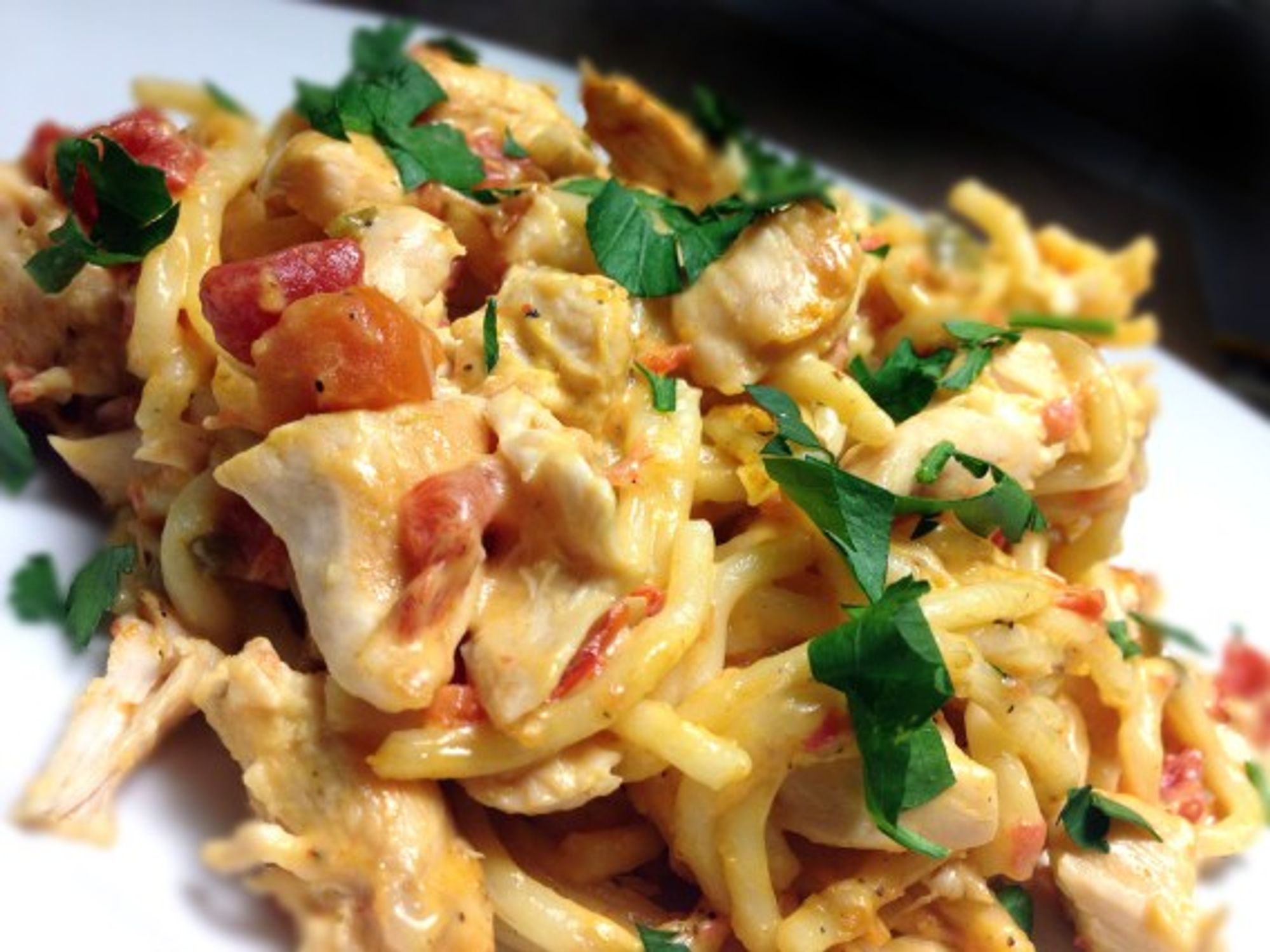 Easy Spicy Southern Chicken Spaghetti | Delightful-Delicious-Delovely ...