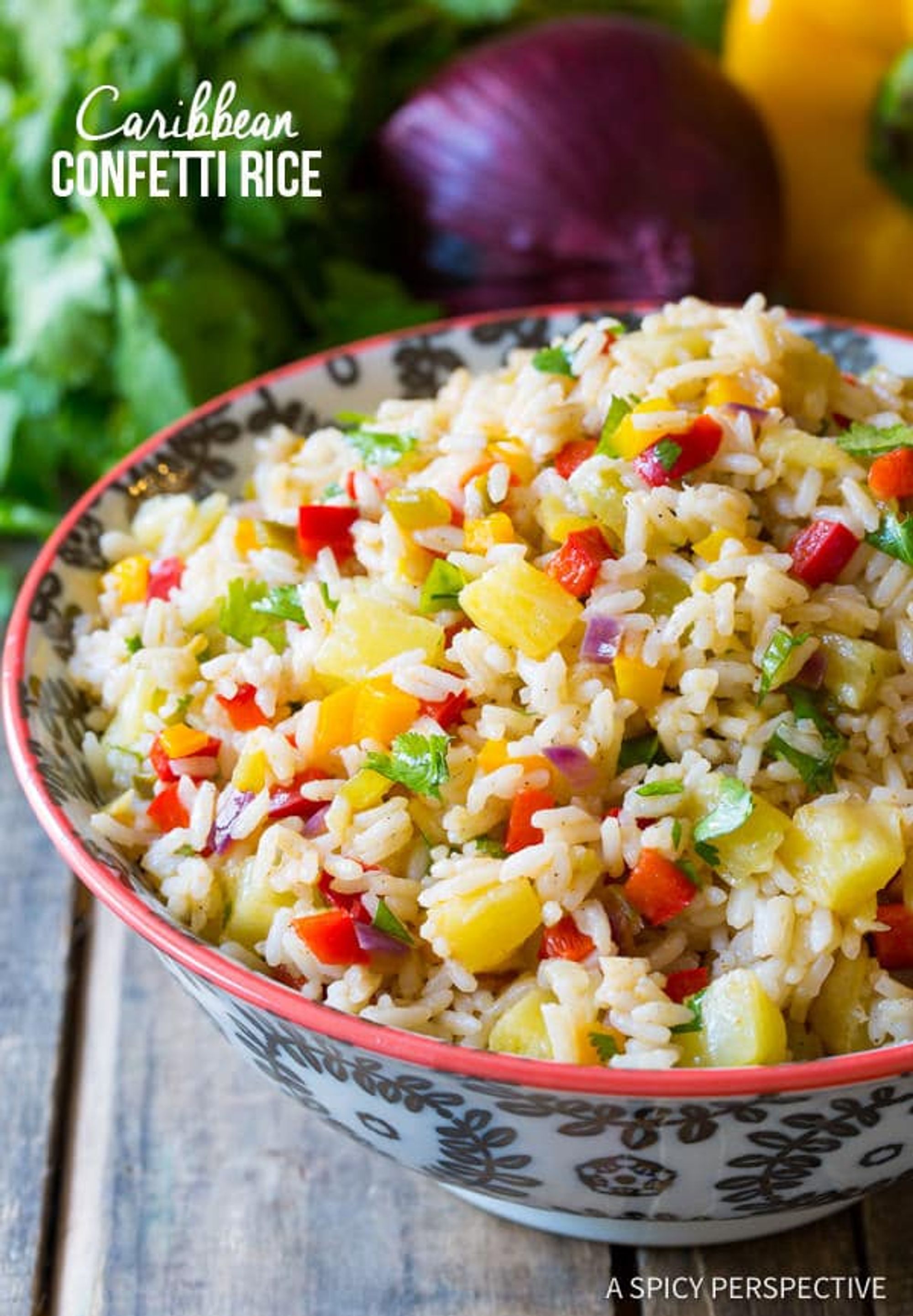 Caribbean Confetti Rice Recipe - A Spicy Perspective - My Recipe Magic