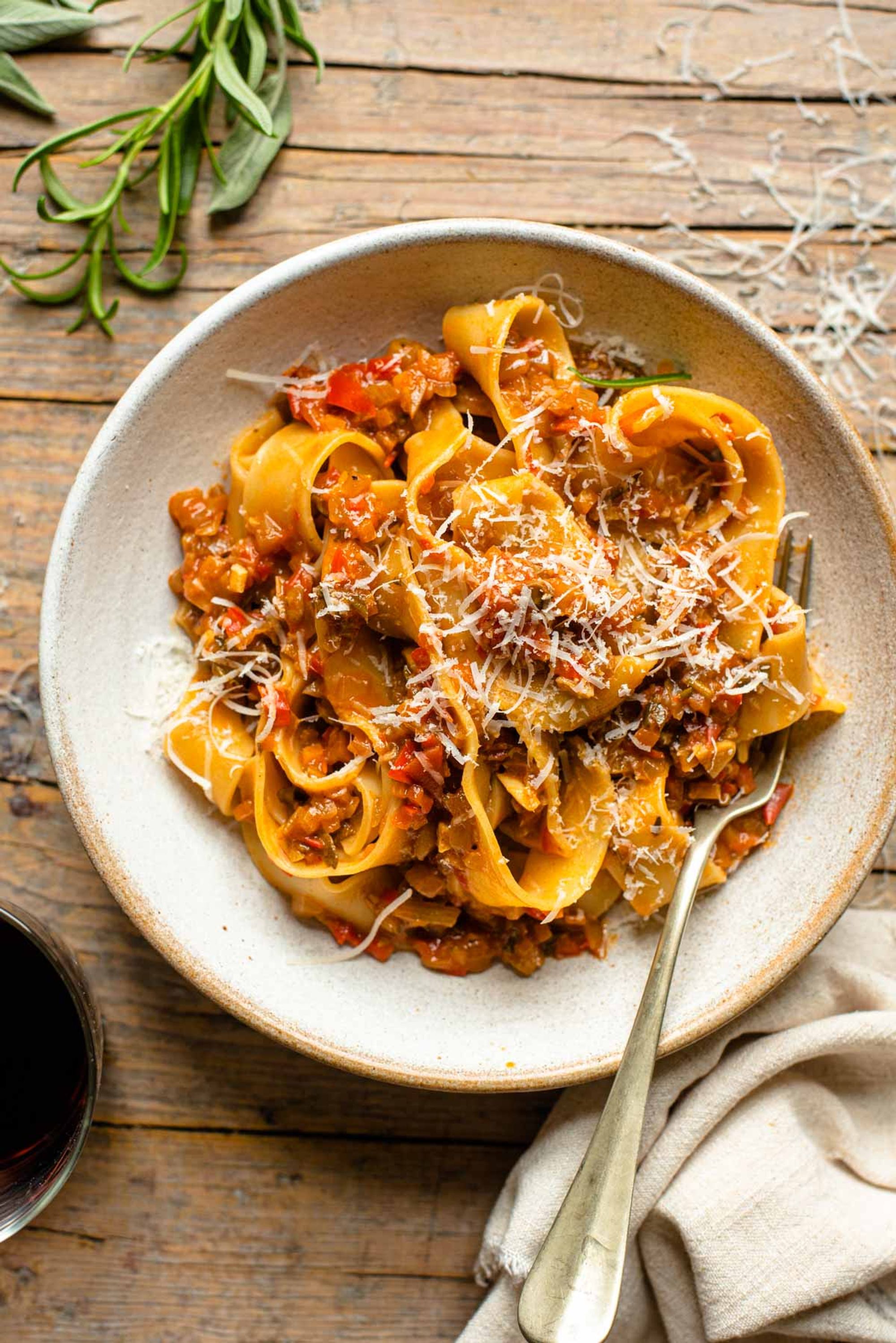 Vegetable Ragu with Pappardelle Pasta - My Recipe Magic