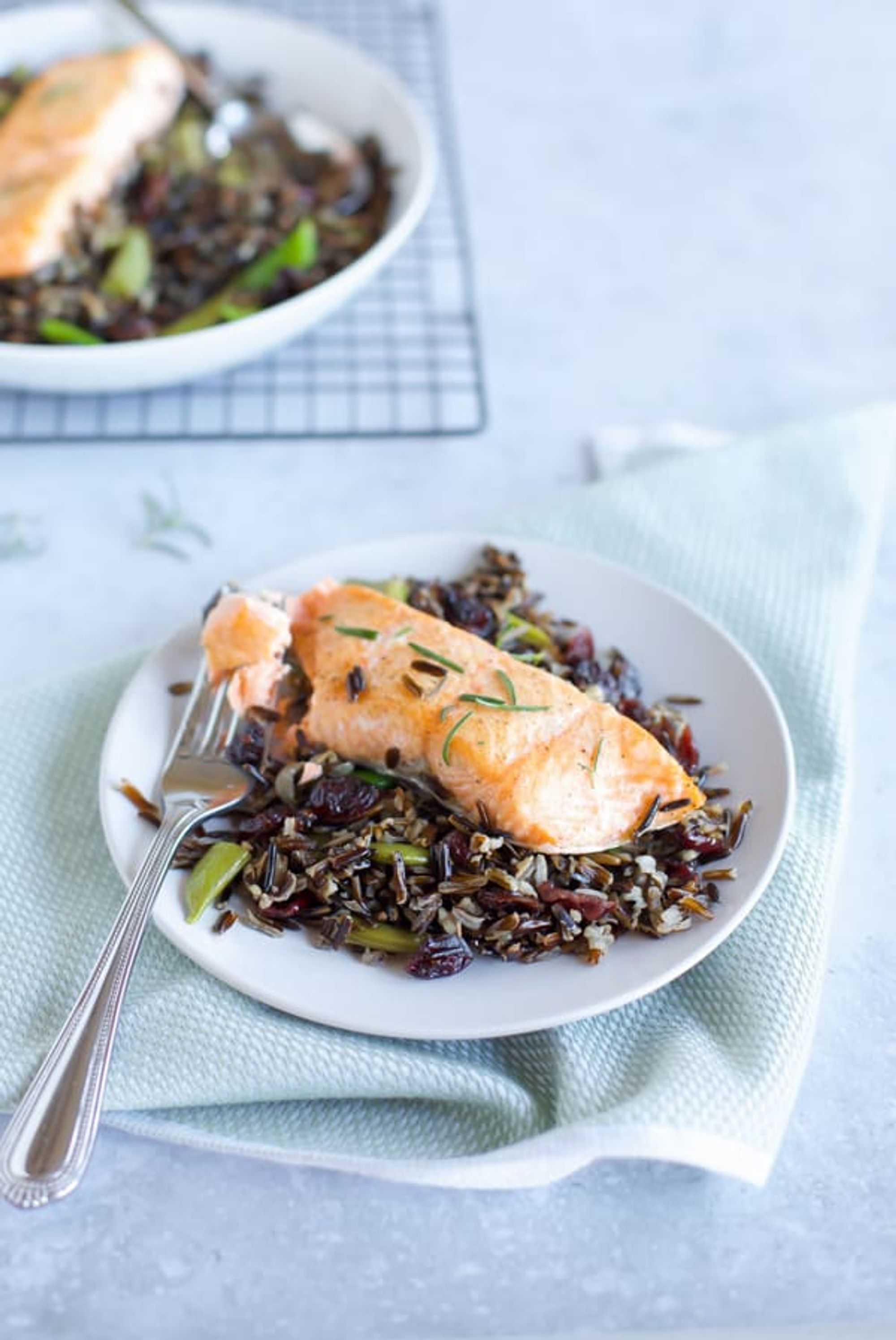 Baked Salmon with Black Rice - Seasonal Cravings - My Recipe Magic